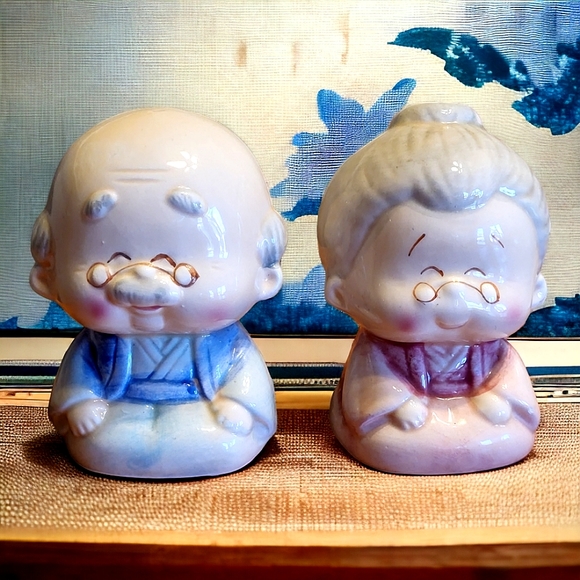 Art | Vintage Japanese Porcelain Grandma And Grandpa Coin Banks | Poshmark